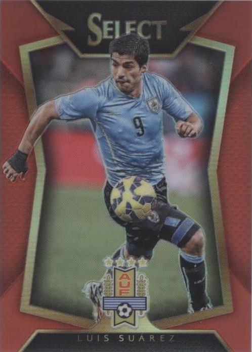 2015-16 Panini Select - Luis Suarez #53 Red Prizm Ball Back Photo ...