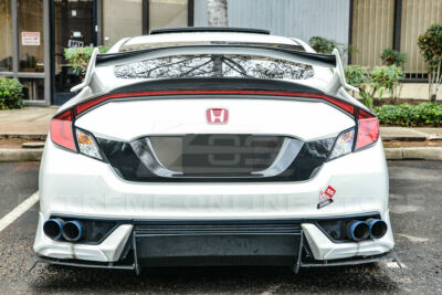 Fit 16-20 Honda Civic Coupe Carbon Fiber Type R Style Rear Trunk ...