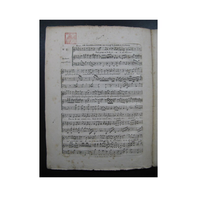 Dezedze Nicolas Alexis And Justine No. 2 Air Singer Harp Or Harpsichord ...