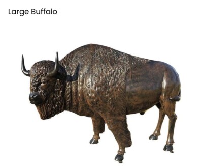 Large Buffalo Cast Aluminum statue | eBay