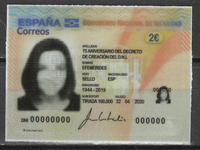2020 SPAIN , NATIONAL IDENTIFICATION DOCUMENT , POLICE ID , PLASTIC ...