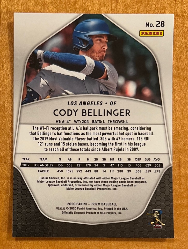 Cody Bellinger - 2020 Panini Prizm Baseball Card #28 - Los Angeles ...
