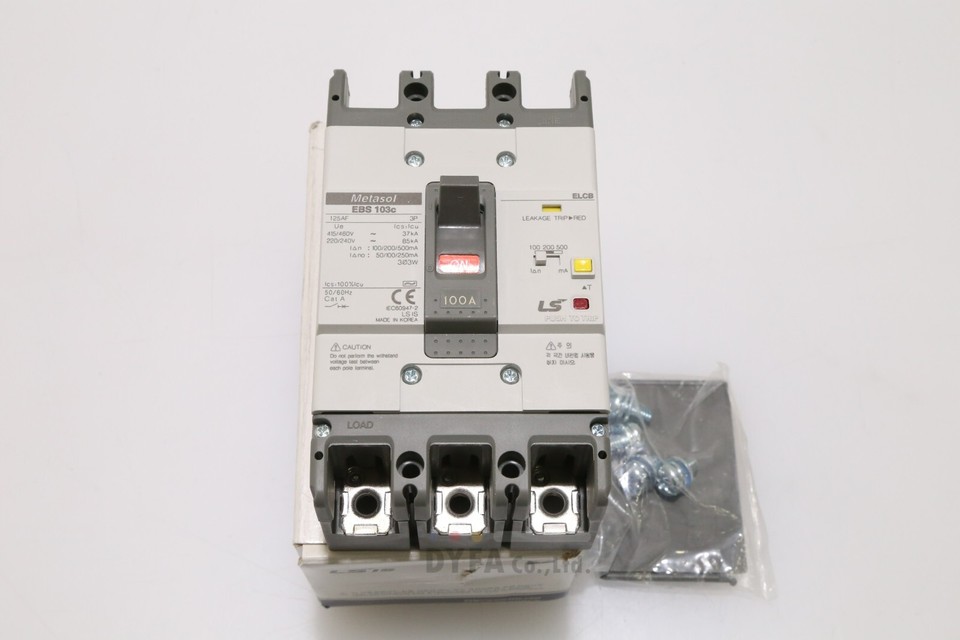LS NIB METASOL SHORT CIRCUIT BREAKER EBS103C 100A 3P ELEC-I-2905=9J21 ...