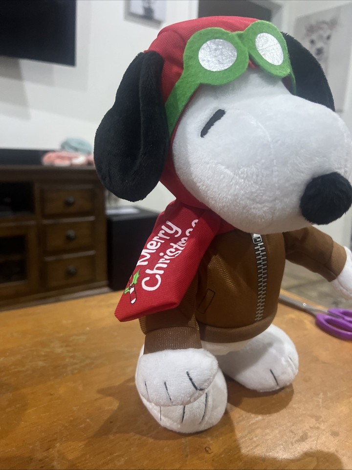 Animated aviator Snoopy merry Christmas New Batts | eBay