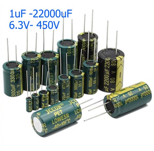 High Frequency LOW ESR Radial Electrolytic Capacitor 1uF -22000uF 6.3V ...