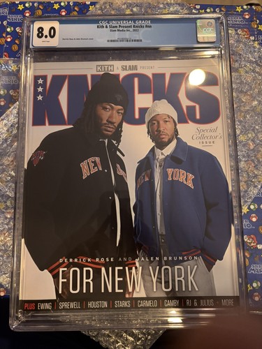 CGC Graded 8.0 Kith + Slam Special Edition Knicks Derrick Rose and Jalen Brunson | eBay