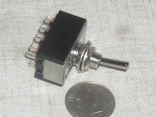 NEW MINI TRAIN TOGGLE 4PDT 4P2T ON-ON 4 POLE MULTI POLE SWITCH 125 V 6 ...