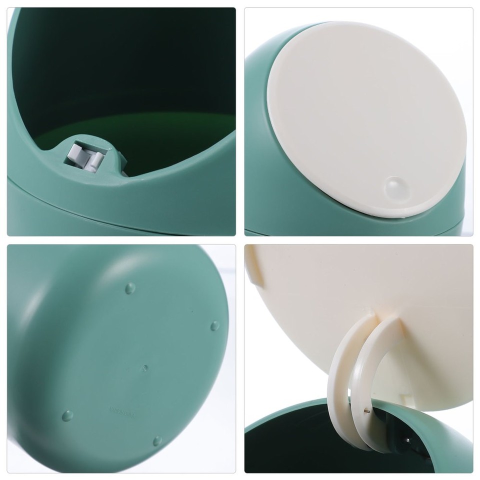 Push Trash Can Creative Desktop Small Rubbish Bin Bedside Plastic ...
