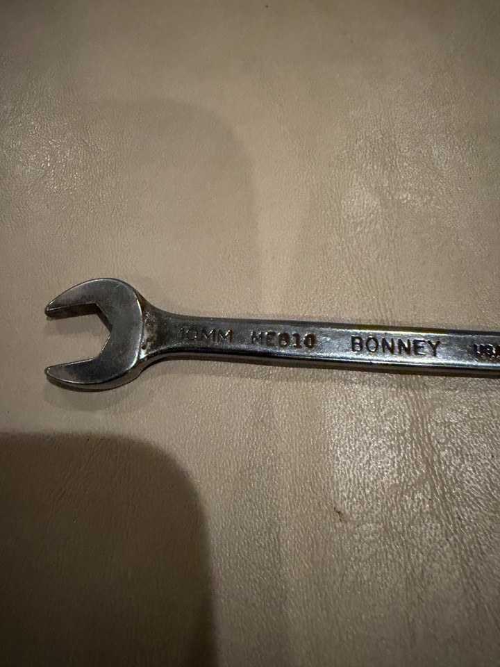 Vintage Bonney 10mm Highly Polished Combination Wrench MEB10 USA 12 ...