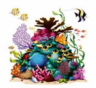 CORAL REEF Scene Setter birthday luau party wall decor kit 5' sea ocean ...