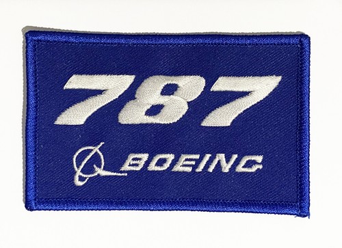 PATCH Boeing 787 B787 rectangle blue Bomber Pilot Jacket sew-on/iron-on ...