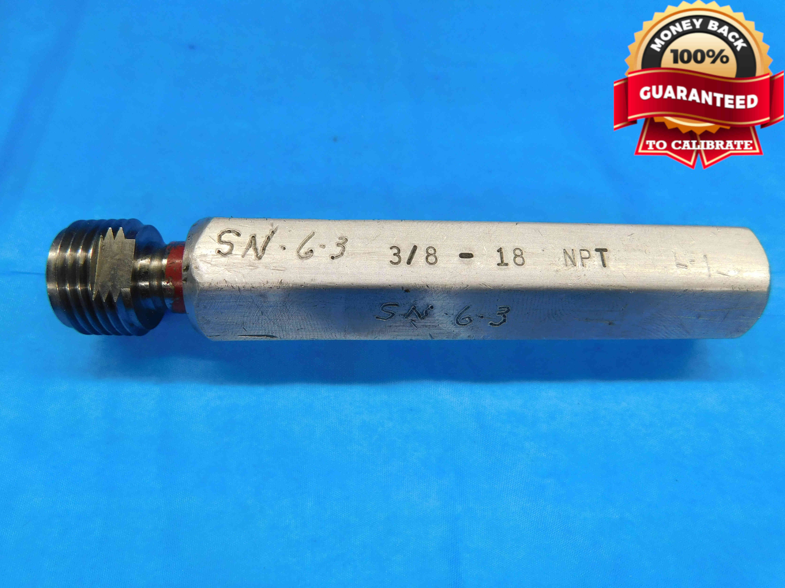 3/8 18 NPT L1 PIPE THREAD PLUG GAGE .375 .3750 N.P.T. NATIONAL TAPER ...