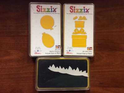3 Sizzix Originals Die Medium Yellow Grass Gifts Balloons 38-0147 0152 ...