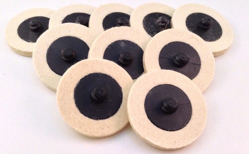 10pc Roloc Style 2" Wool QC Disc Polishing Buffing Pads Wheels | eBay