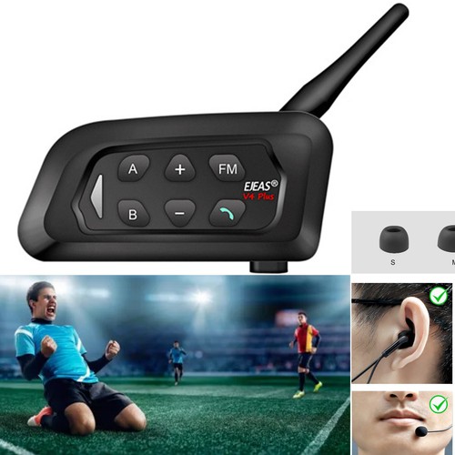 3 User Football Referee Bluetooth Intercom Earphone Talking Same Time ...