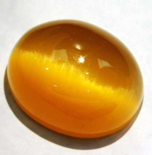 18.90Ct AAA+ Chrysoberyl Cat's Eye Orange Cabochon Oval Cut Loose ...