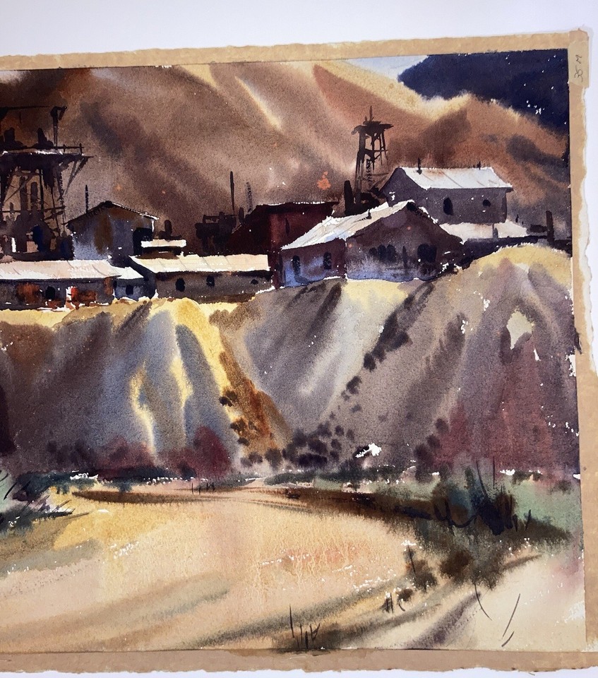 Original 2Sided Vintage Watercolors by R.G. Smith~1950s Calif.Desert ...