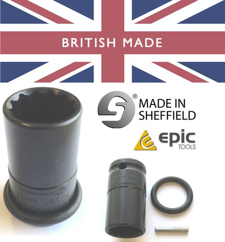EPIC TOOLS 21mm BI-HEX Scaffolders Impact Gun Socket 52mm Length with ...
