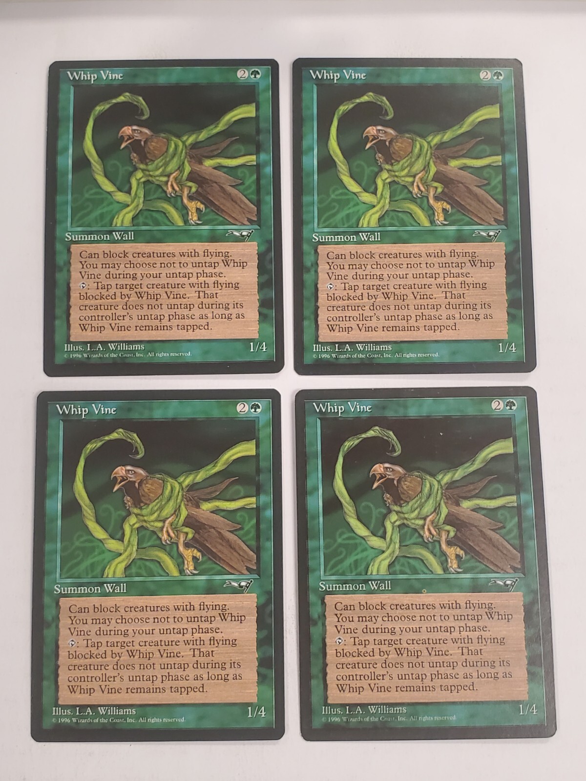 MTG Playset 4x Whip Vine (Ensnared Bird) (Alliances/Green/C) - BGM | eBay