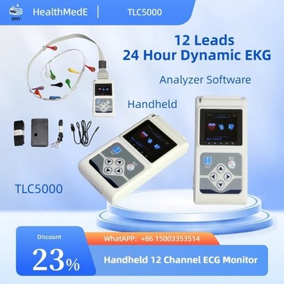 Professional TLC5000 12-Channel Holter ECG Machine -24-Hour Portable ...