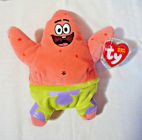 TY ORIGINAL BEANIE BABIES "PATRICK STAR" THE SPONGEBOB SQUAREPANTS ...