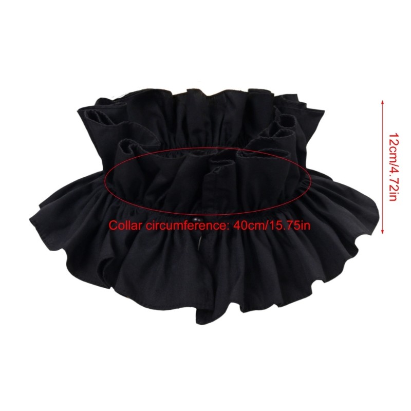 Ruff Collar Ruffled Cotton Collar Retro Renaissance Lapel Collar for ...