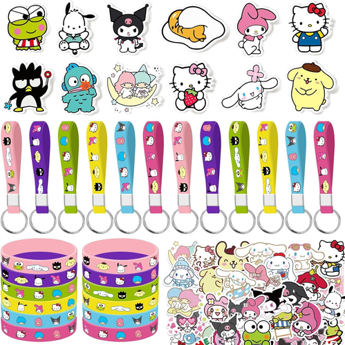 Kitty Birthday Party Supplies, 86PCS Birthday Gifts Set for Kawaii ...