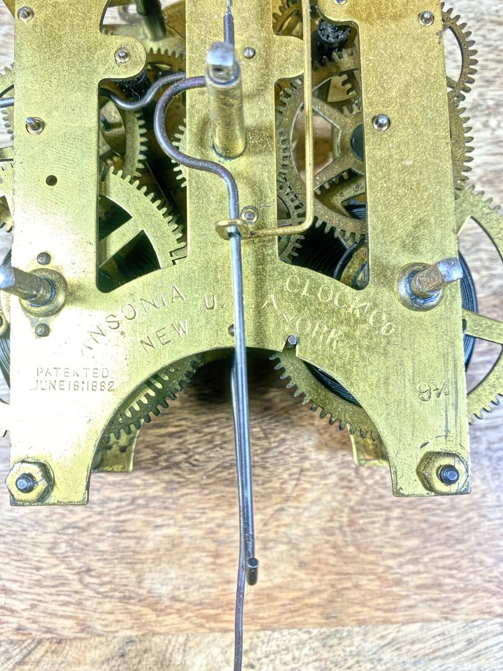 Ansonia (Pat. June 1882) Clock Pendulum Rod And Spring (See Pics To ID ...