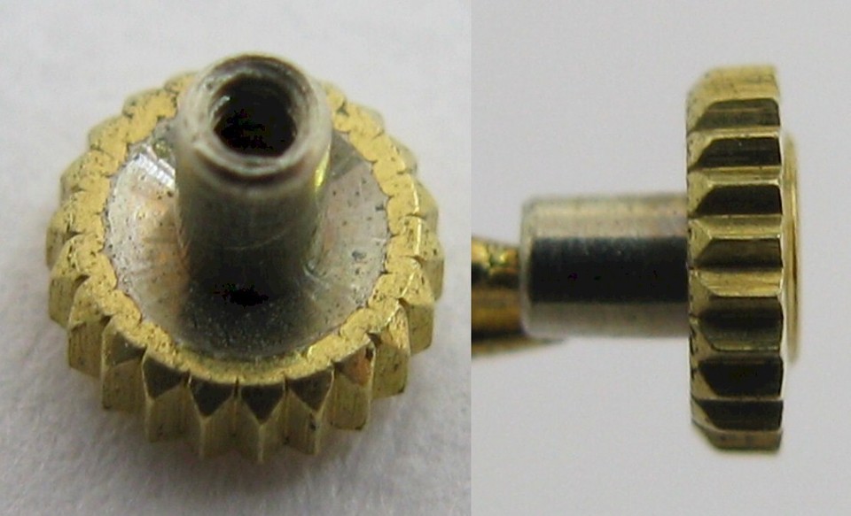 NEW Cyma Genuine crown in yellow gold plated, diameter 3.3 mm, tap 10 ...