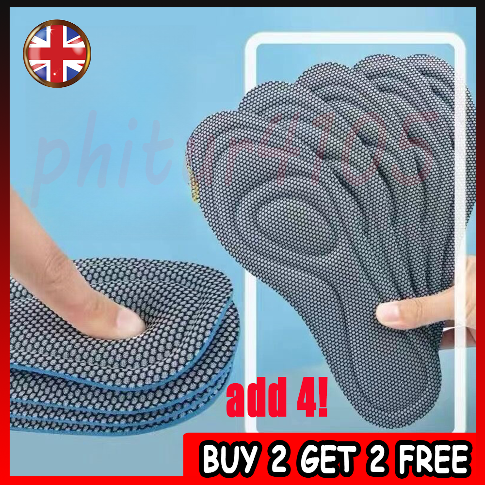 Memory Foam Shoe Insoles For Men&Women Running Trainer Inner Soles Foot ...