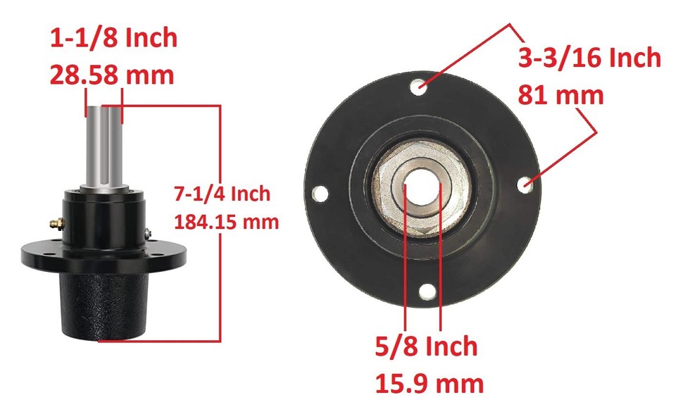 3 Cast Iron Spindle For Scag SSZ-18 SSZ-20 SSZ-22 SSZ-16 SSZ-18 48" 52 ...