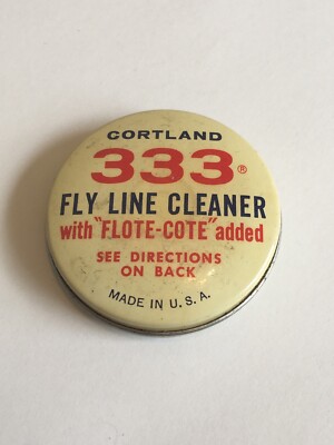 Vintage Cortland 333 Fly Line Cleaner Fishing Advertising Tin | eBay