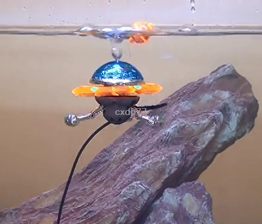 UFO Shaped Action Air Aquarium Ornament Fish Tank Decoration Decor | eBay