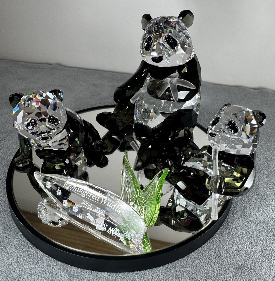 Swarovski Endangered Wildlife Collection - Pandas (3) | eBay Australia