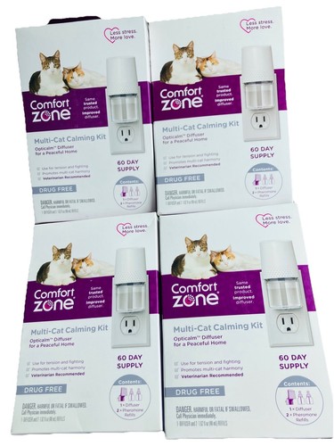 Comfort Zone Multi-Cat Calming Diffuser Home Kits for Cats, Lot of 4 ...