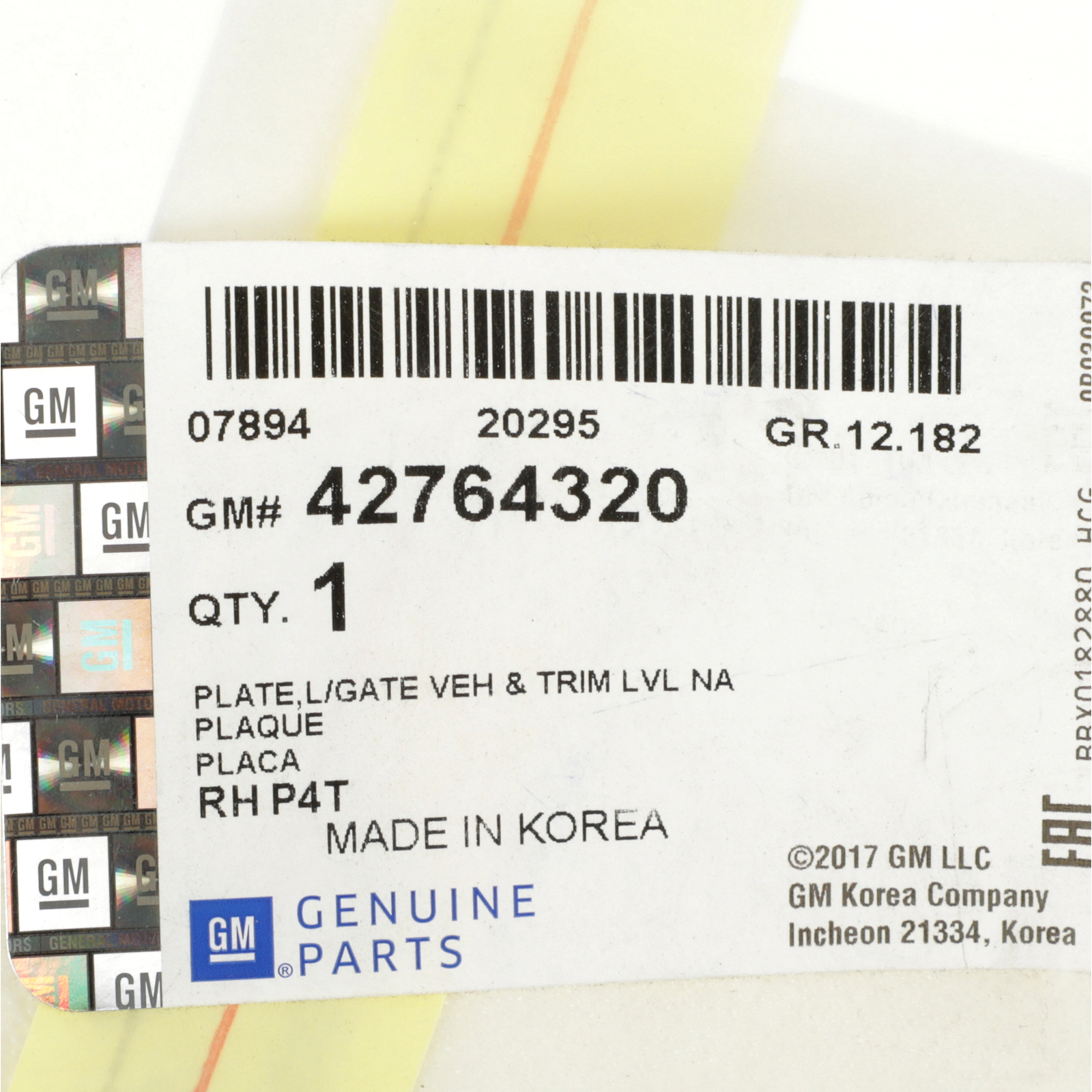 OEM NEW 21-23 Chevrolet Trailblazer Rear Liftgate RS Emblem Nameplate ...