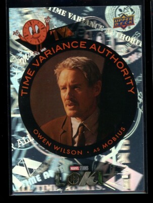 2023 Upper Deck Loki Time Variance Authority Owen Wilson TVAH-1 Mobius ...