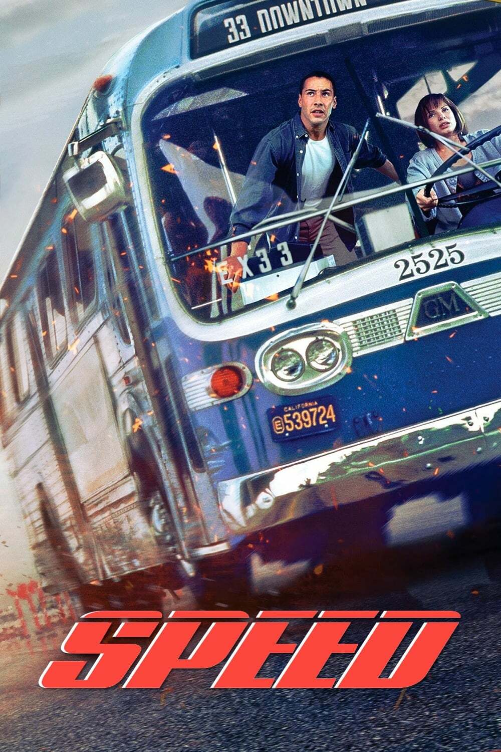 1994 Speed Movie Poster Print Jack Traven Keanu Reeves Sandra Bullock 🚍 ...