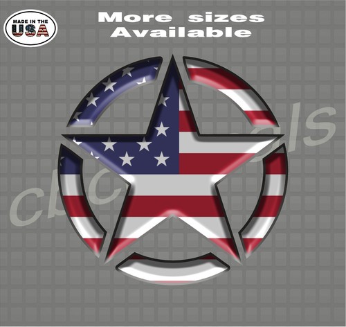 3D Military Star American Flag Decals Army Decal Sticker | eBay