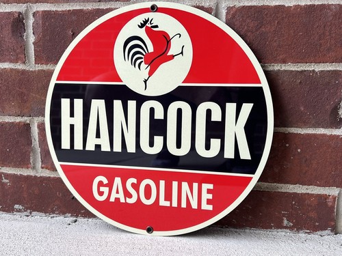 Hancock gasoline oil racing vintage advertising sign | eBay
