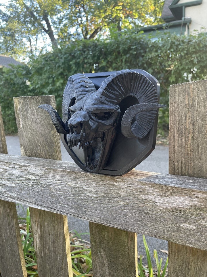 Evil Ram Skull with Horns V3 Tailgate 5th Gen Emblem LED optional 5th ...