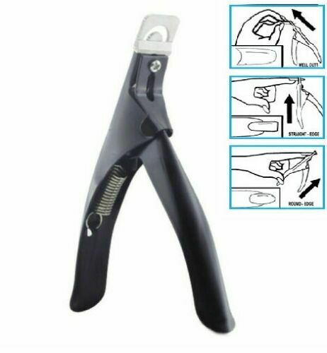 Black Acrylic False Nail Tip Cutter Slicer Nails Edge Salon Art Tip ...