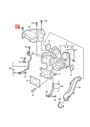 Genuine VW AUDI SKODA SEAT Arteon Golf R32 GTI Rabbit Pressure Pipe ...