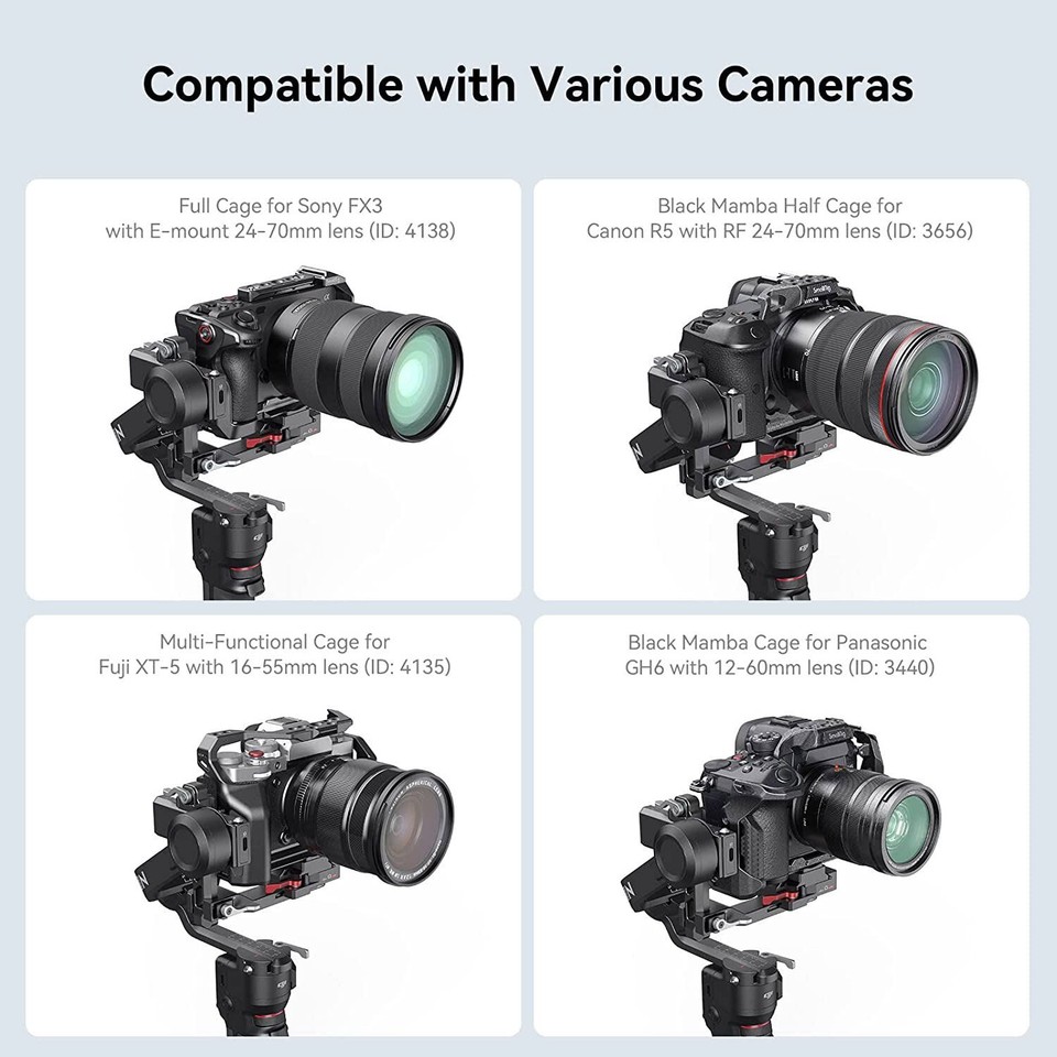 SmallRig Extended Vertical Arm Lower Center of Gravity for DJI RS 3 ...