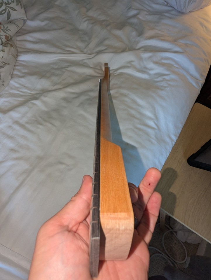 Hand Finished Tele Heel Electric Guitar Neck - Maple- Rosewood - Strait ...