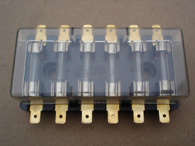 Classic Type 6 Way Fusebox Glass Fuse Box Holder Universal Standard ...
