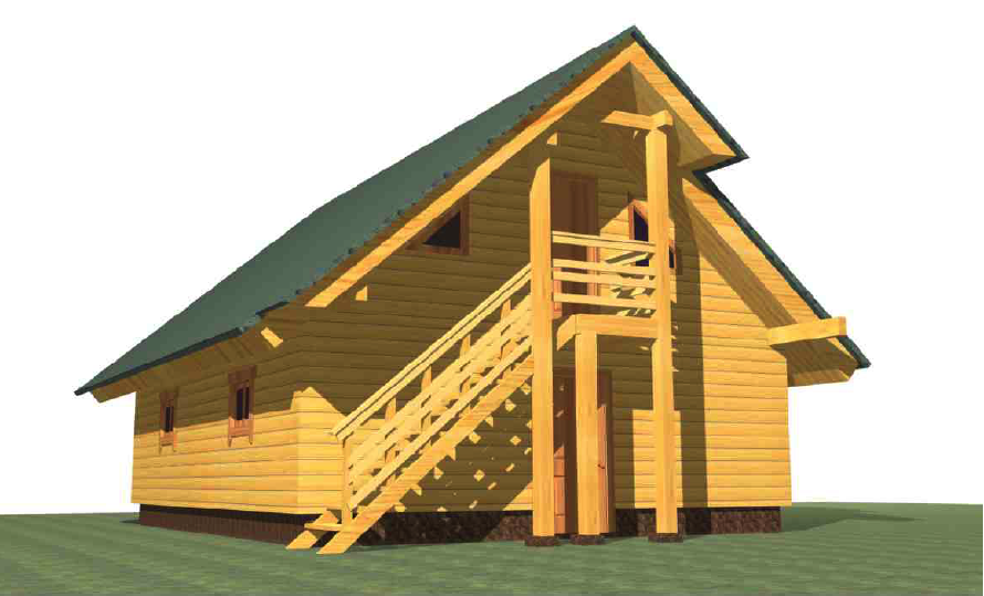 LOG GARAGE KIT #LH_BG-117 ECO WOOD PREFAB DIY BUILDING CABIN HOME ...