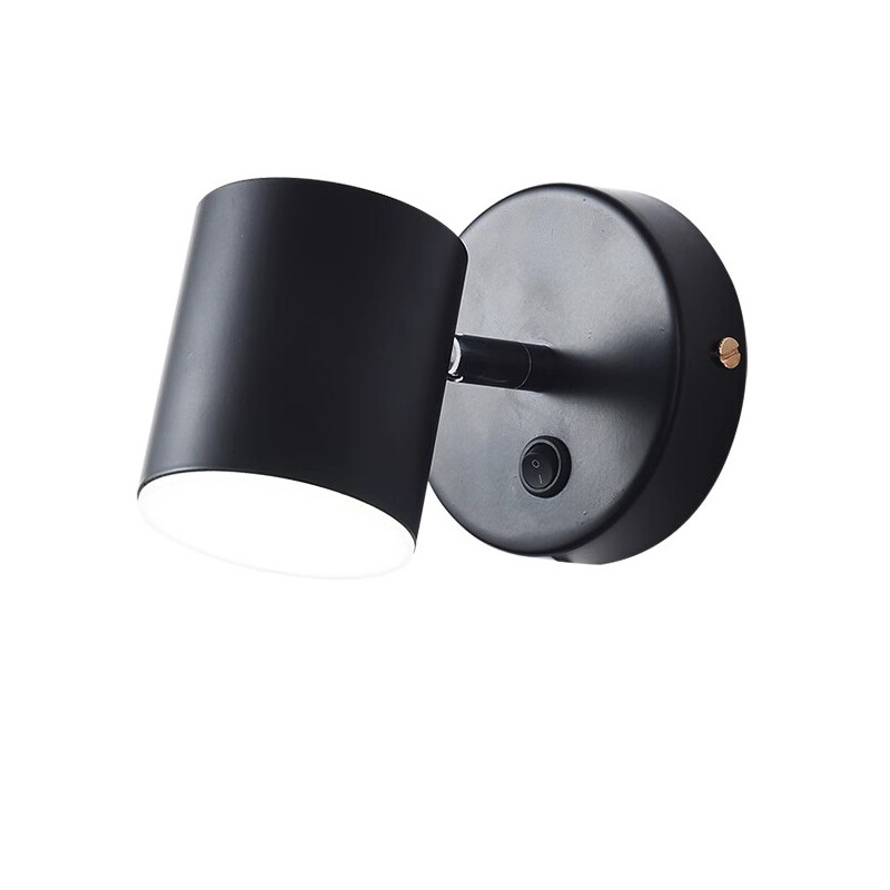 6W COB LED Acrylic Bedside Wall Light Fixture Rotating Lamp Head On/Off ...