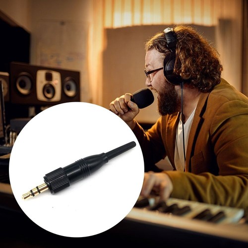 Black Stereo Screw Audio Lock Connector for Sennheiser SonyD11/V1/P03 ...