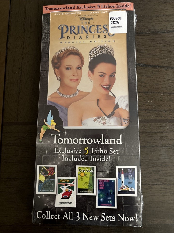 Disney’s The Princess Diaries DVD In Long Box Anne Hathaway 2001 Movie ...
